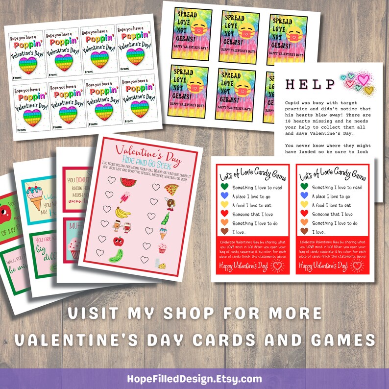 Pop It Kids Valentine's Day Card Printable Classroom - Etsy