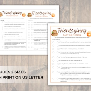 Printable Friendsgiving Game Bundle for Teens, Adults, Kids ...