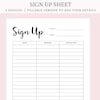 Editable Sign up Sheet, Potluck Sign Up, Snack Sign up Sheet, Food Sign ...
