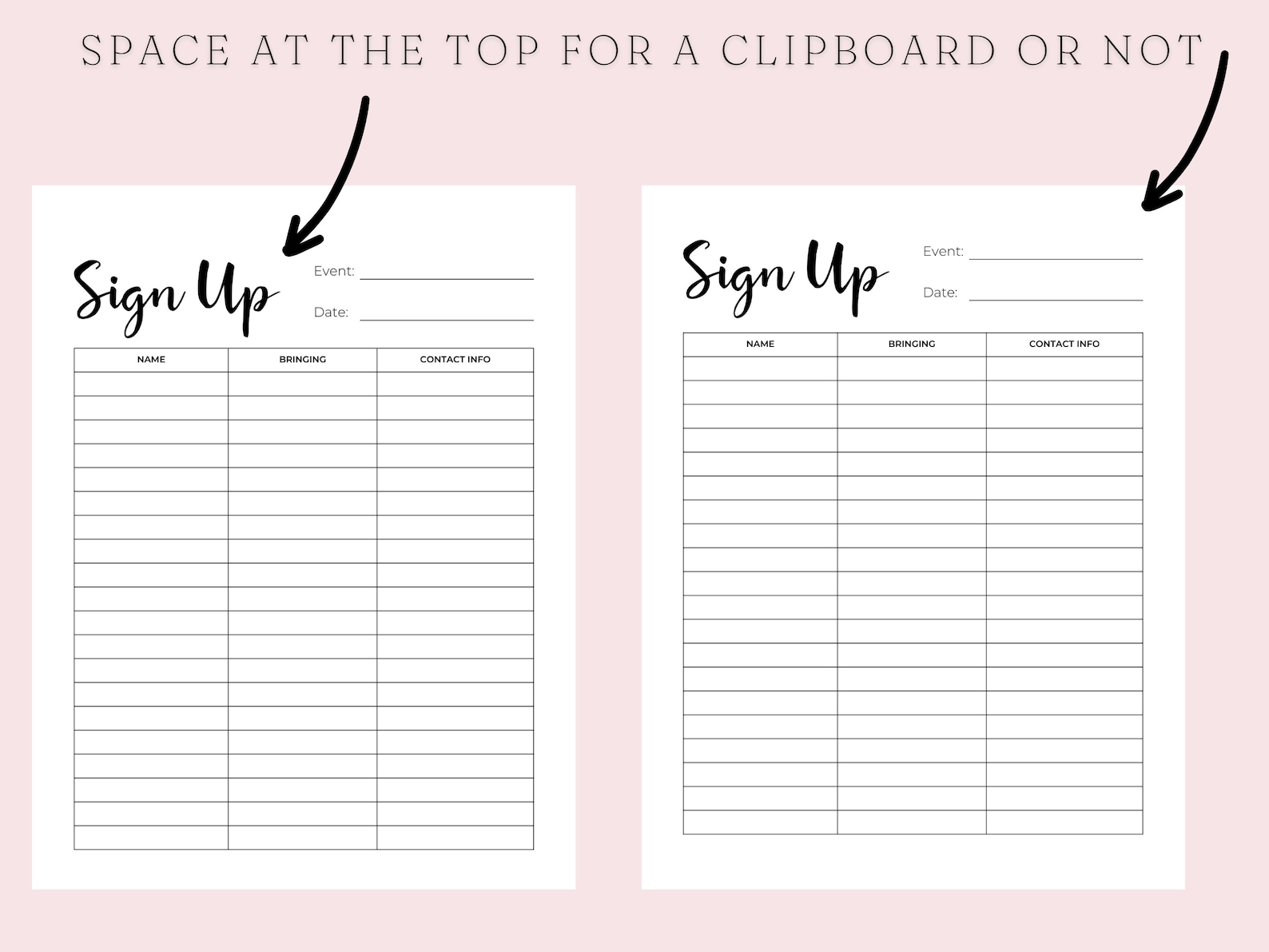 Editable Sign up Sheet, Potluck Sign Up, Snack Sign up Sheet, Food Sign ...