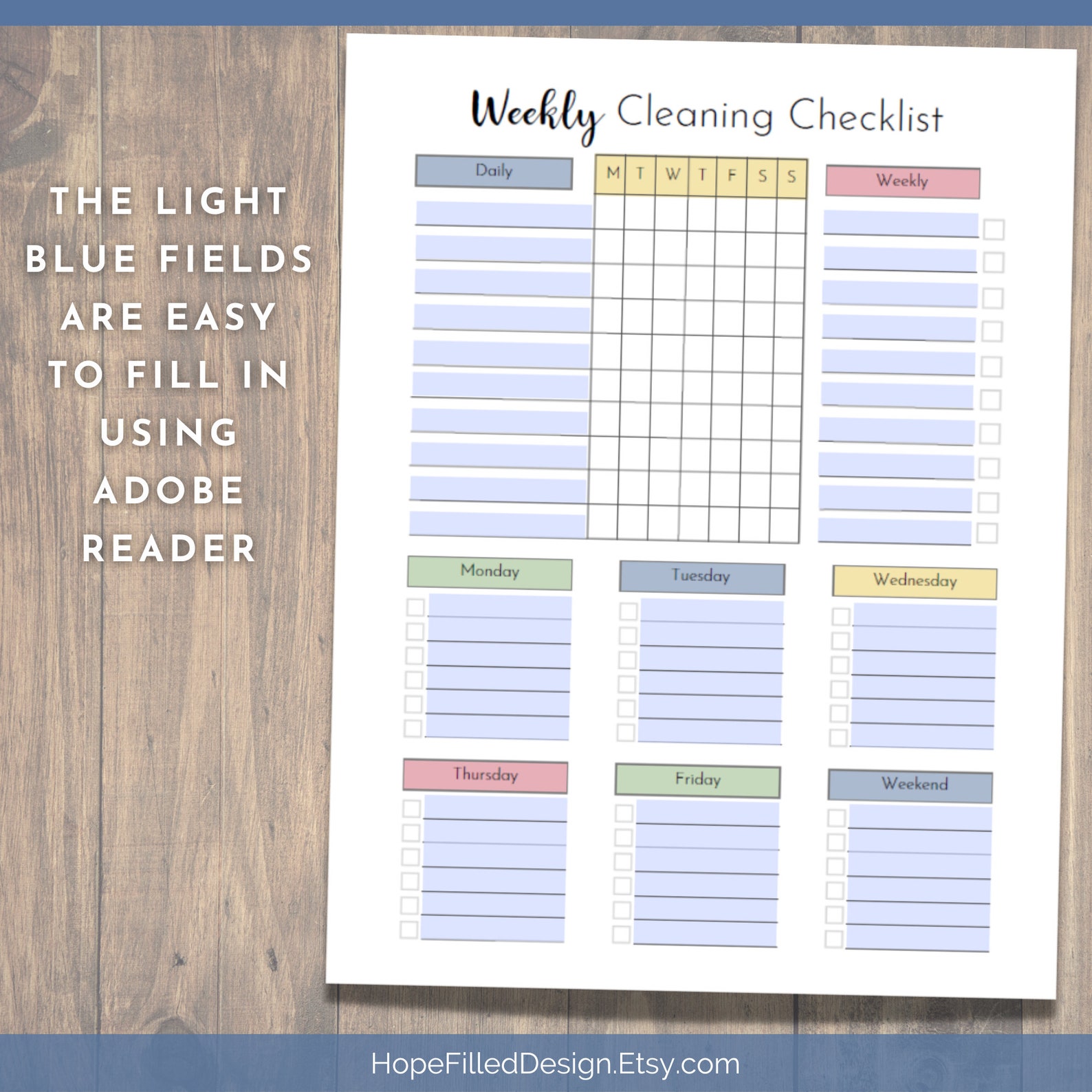 Editable Family Chore Chart, Cleaning Checklist, Cleaning Schedule ...