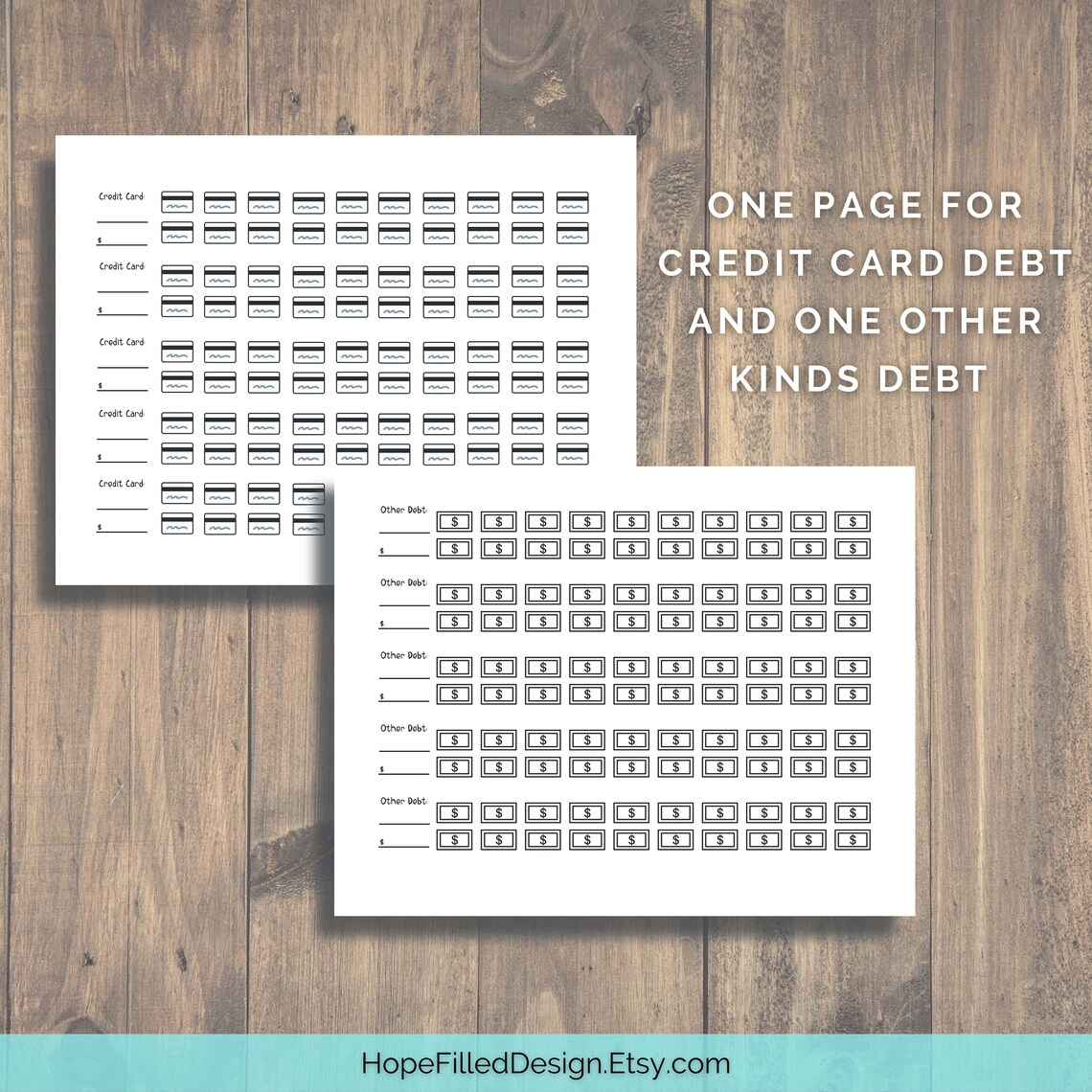 Debt Tracker Printable Financial Freedom Debt Free Debt - Etsy