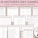 Printable Mother's Day Game Bundle, Mothers Day Brunch or Dinner ...