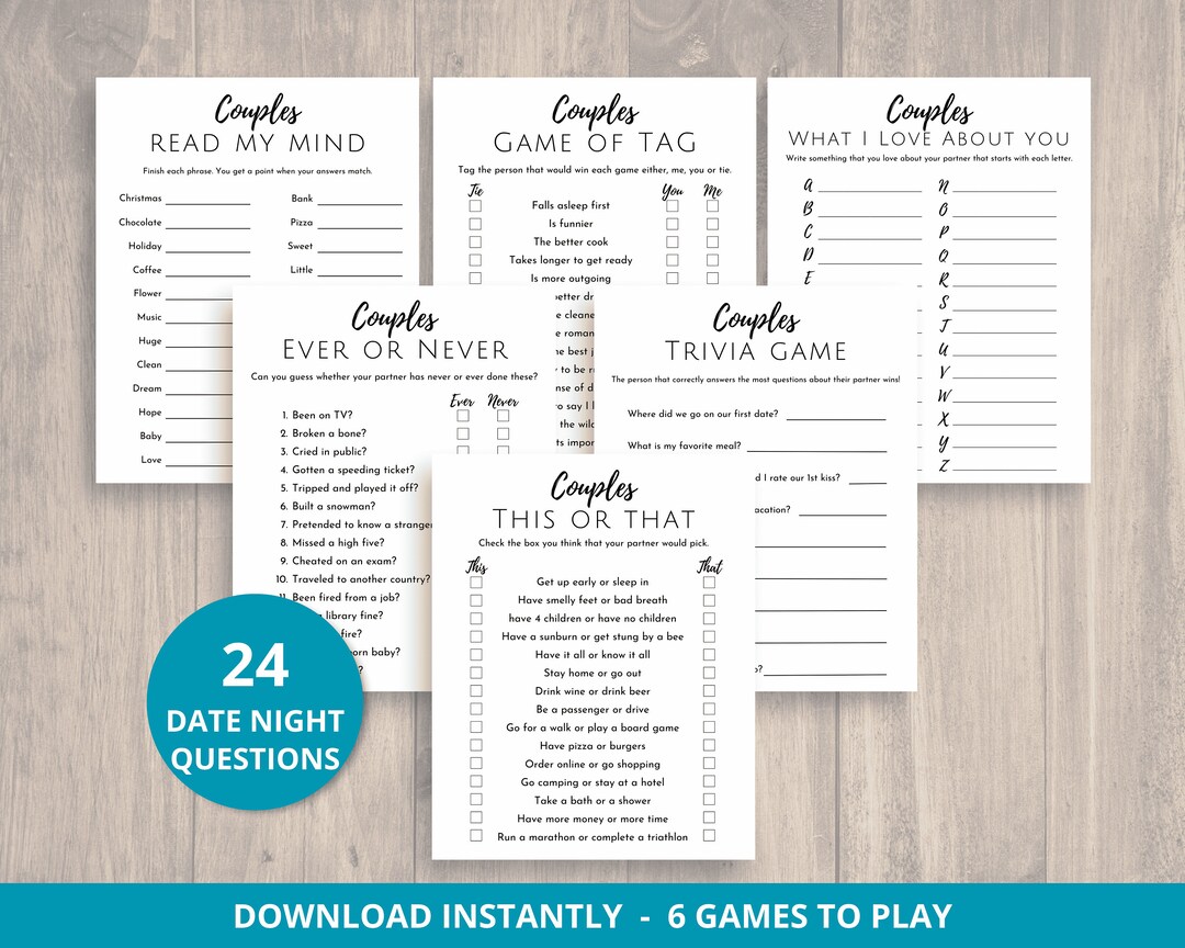 Printable Date Night, Couples Games, Adult Games, Date Night Ideas ...