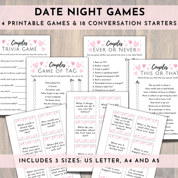 Date Night Printable - Etsy