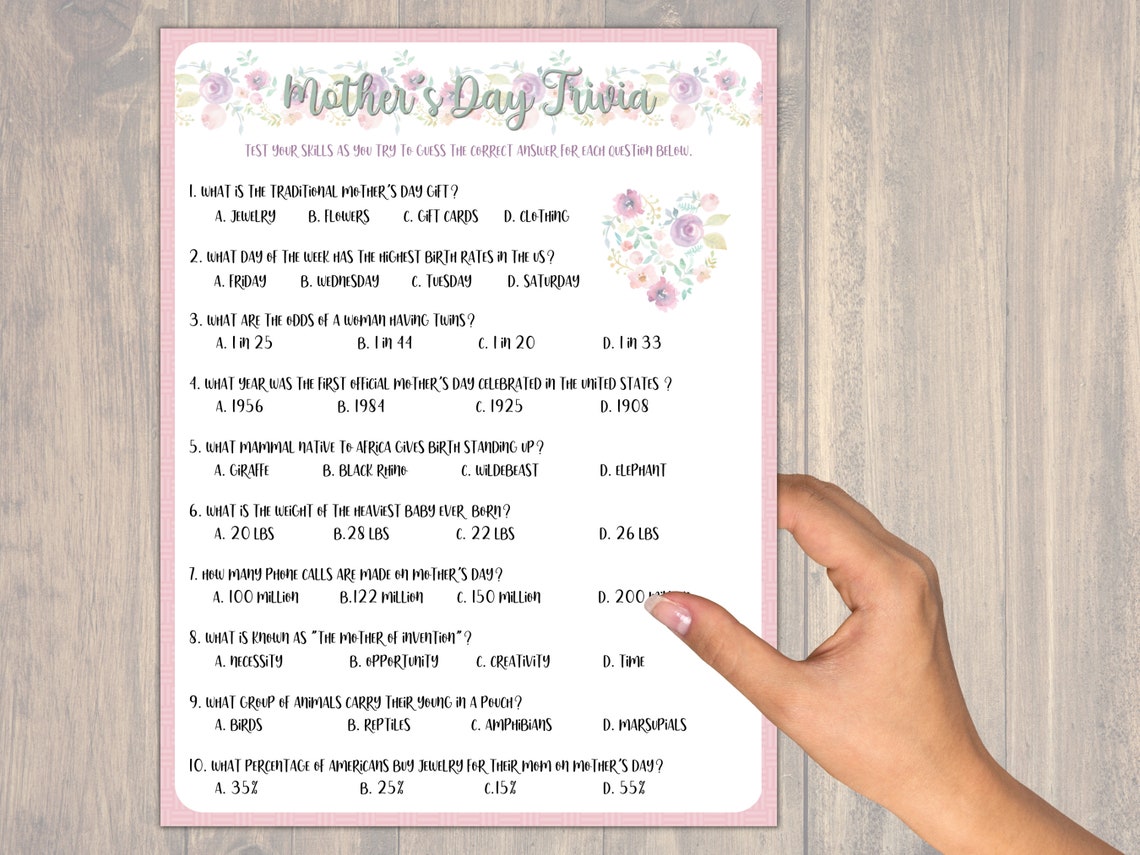 Printable Mother's Day Game Bundle, Mothers Day Brunch or Dinner ...