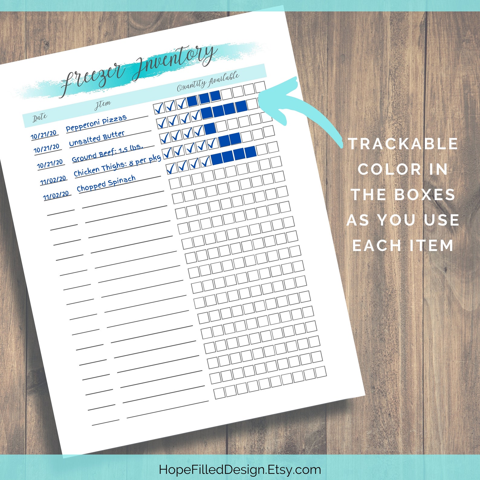 Printable Kitchen Inventory Bundle, Freezer Inventory, Pantry Inventory ...