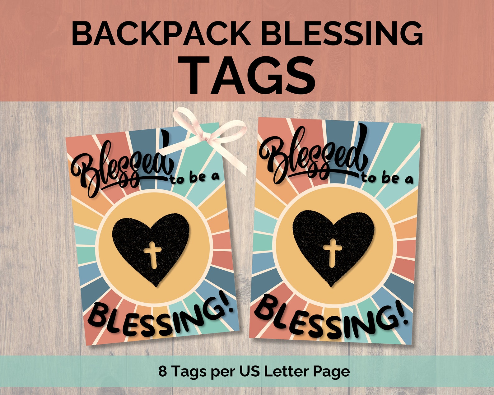 Backpack Blessing Tags, Back to School Prayer, Sunday School Gift ...