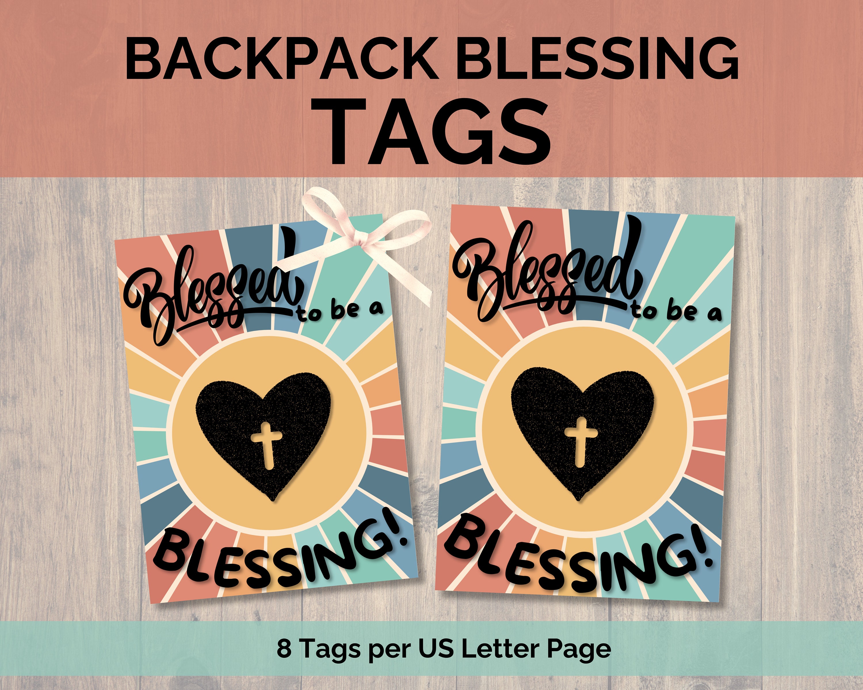 Backpack Blessing Tags, Back to School Prayer, Sunday School Gift ...