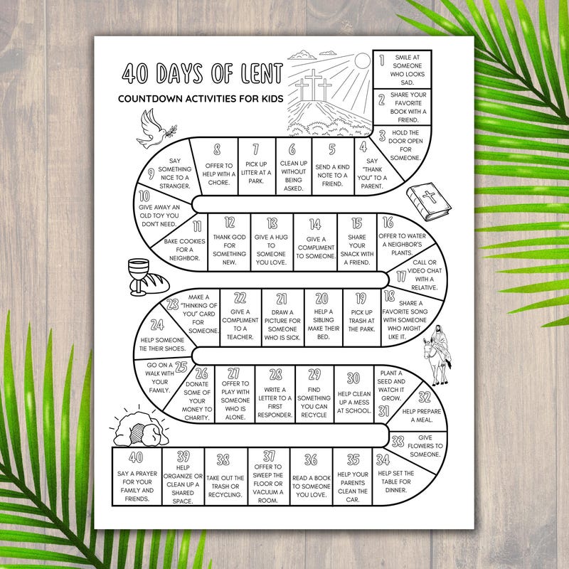 Lent Calendar 2026 for Kids - Etsy