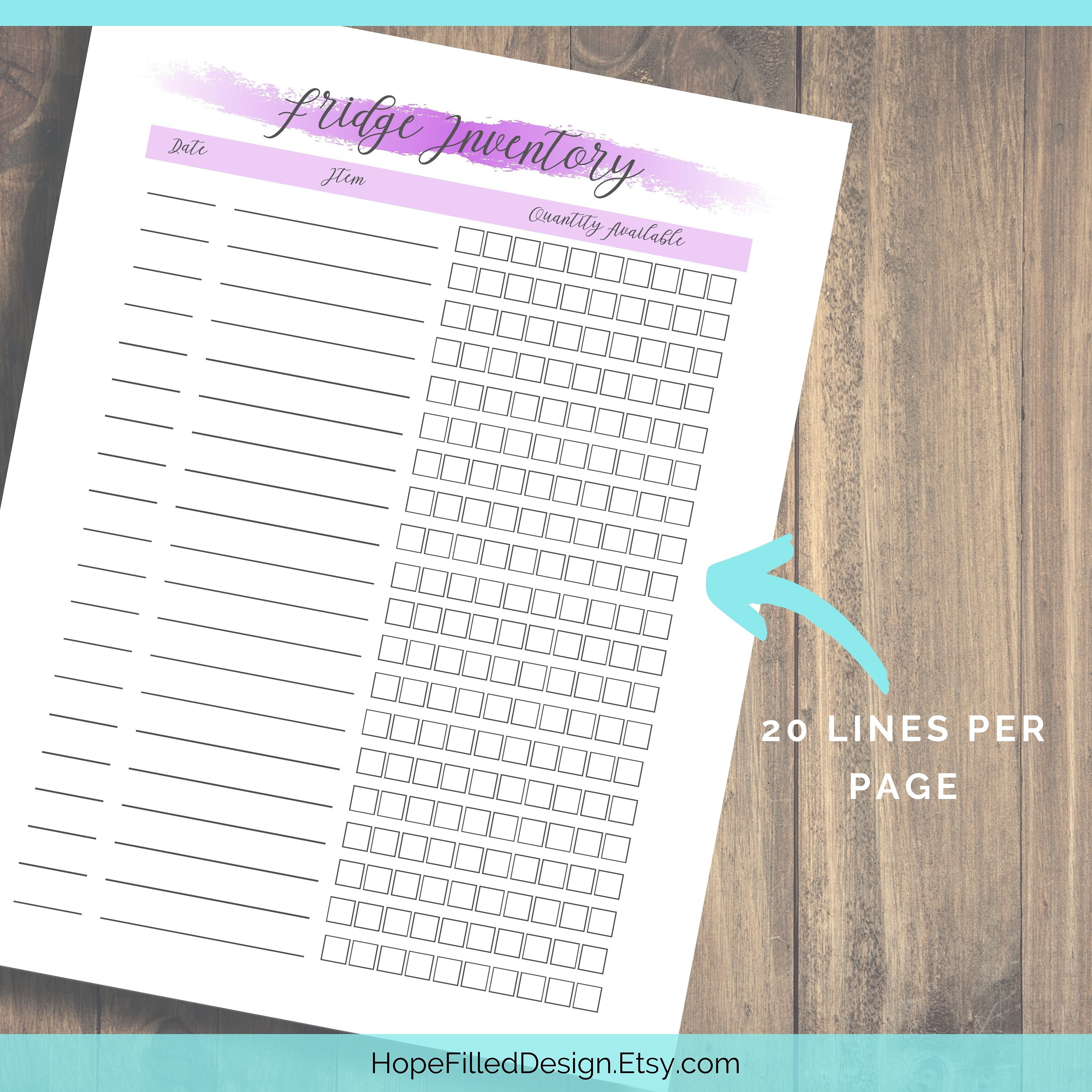 Printable Kitchen Inventory Bundle, Freezer Inventory, Pantry Inventory ...