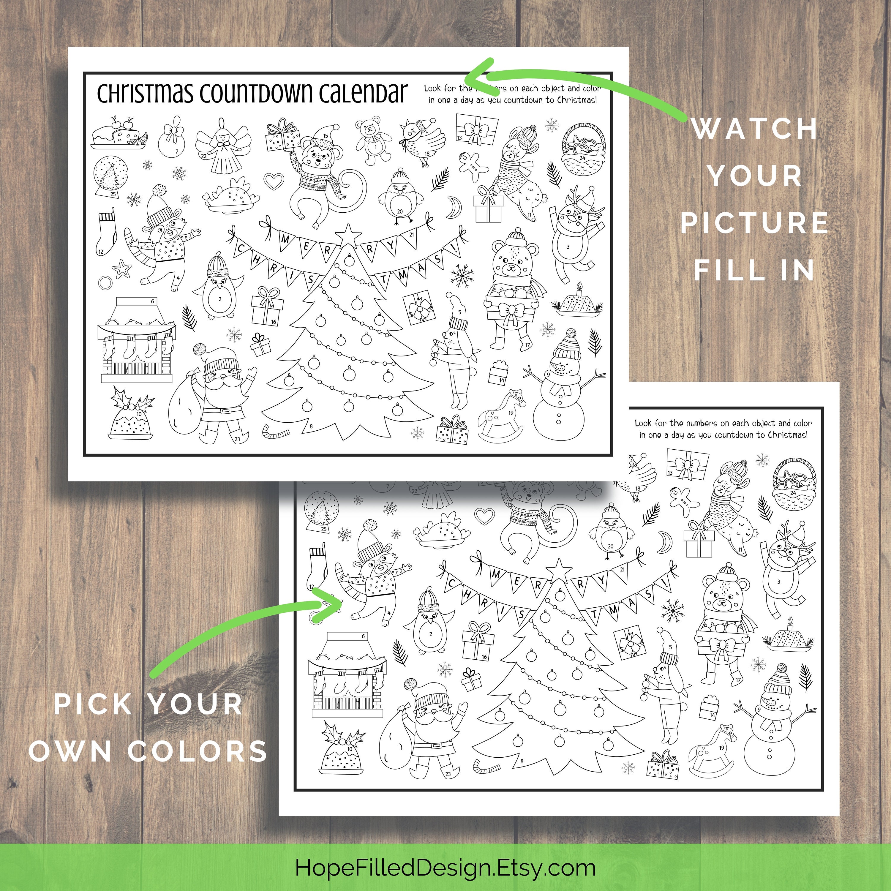 Advent Calendar for Kids, Countdown to Christmas, Advent Calendar ...