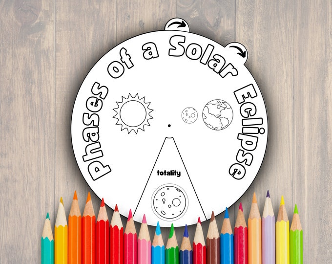 Solar and Lunar Eclipse Educational Craft Activity Spinner Science ...