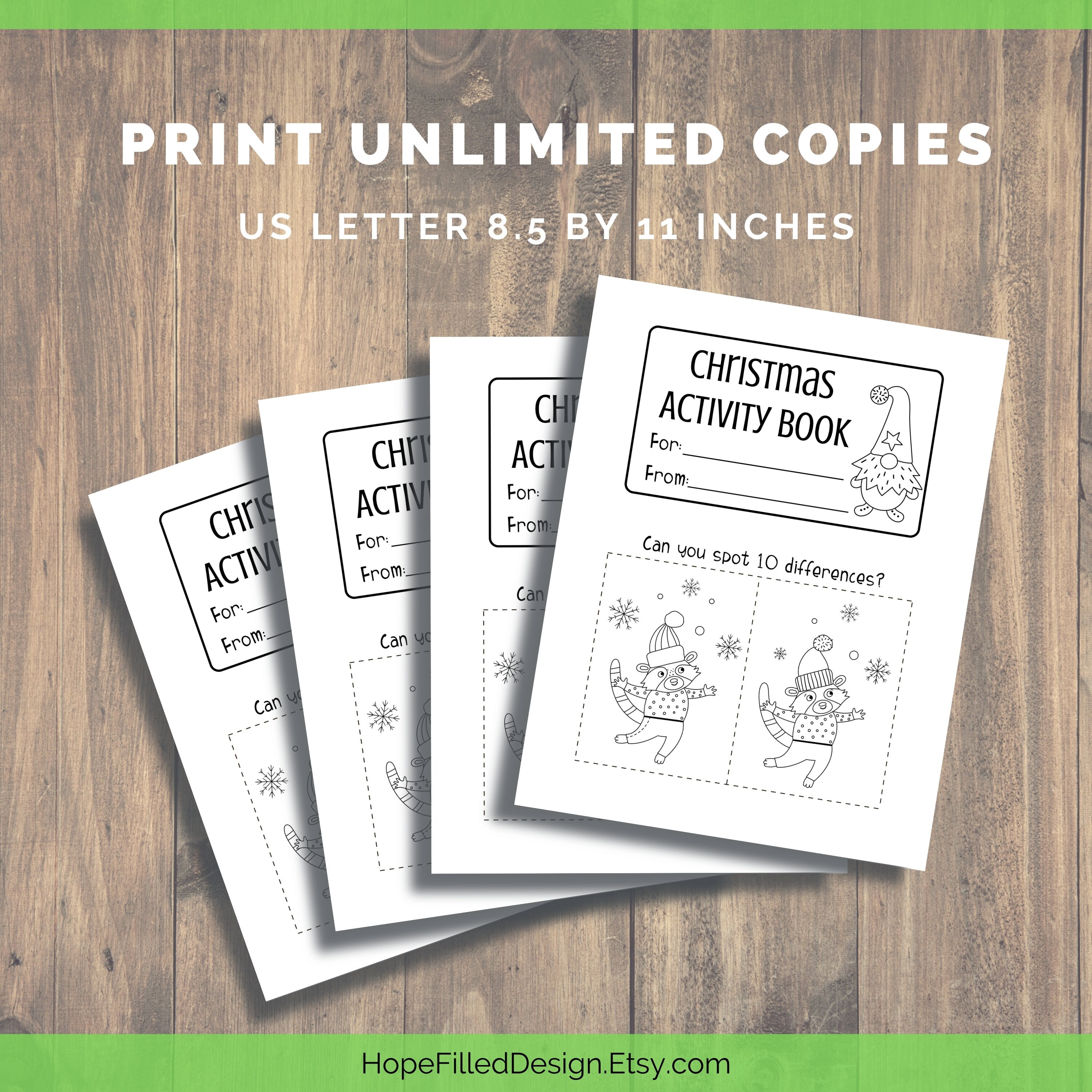 Christmas Kids Activity Book, Kids Gift, Printable Christmas Coloring ...