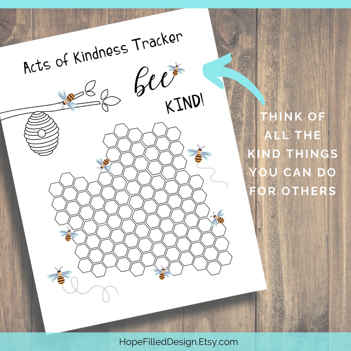 Acts of Kindness Tracker Be Kind World Kindness Day Random | Etsy