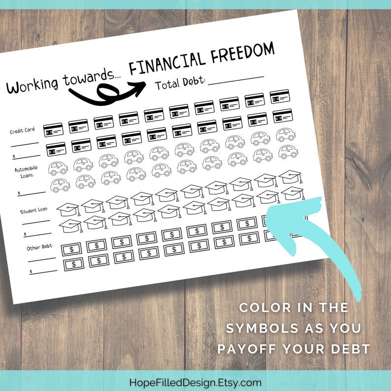 Debt Tracker Printable, Financial Freedom, Debt Free, Debt Snowball ...