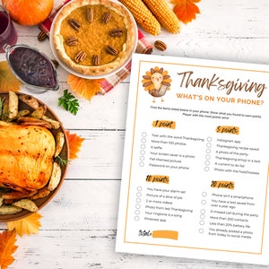 Printable Thanksgiving Whats in Your Phone Game, Thanksgiving Whats on ...