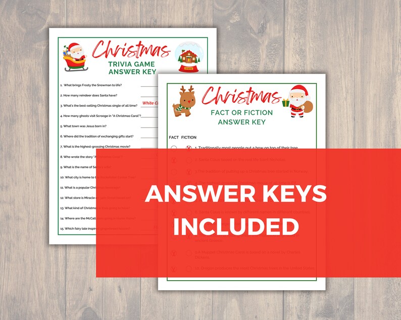 2 Christmas Trivia Printable Games, Christmas Movie Trivia, Winter ...
