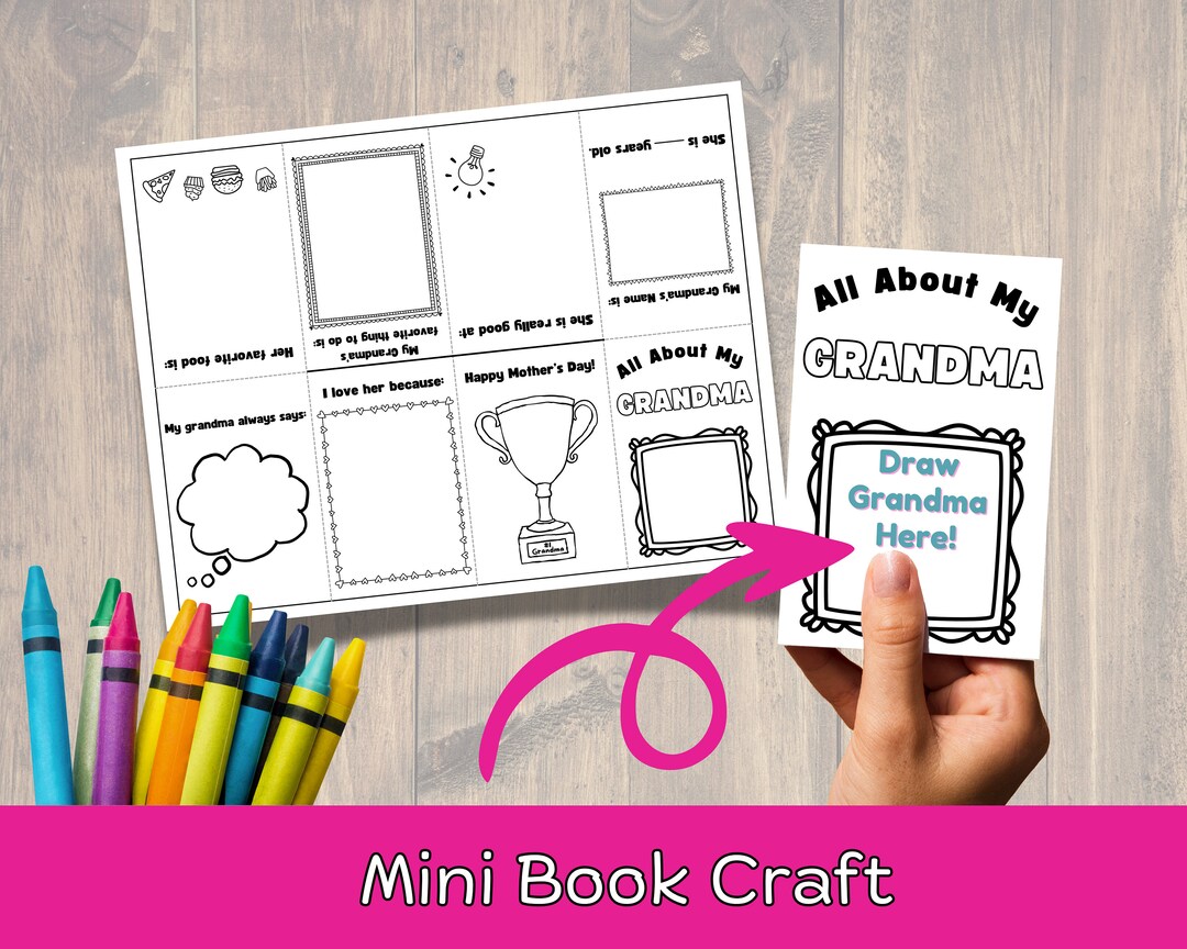 All About My Grandma, Mother's Day Craft, Mother's Day Gift From Kids ...