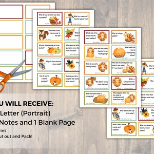 Fall Lunch Box Jokes for Kids Printable, Lunchbox Notes, Joke Lunch Box ...