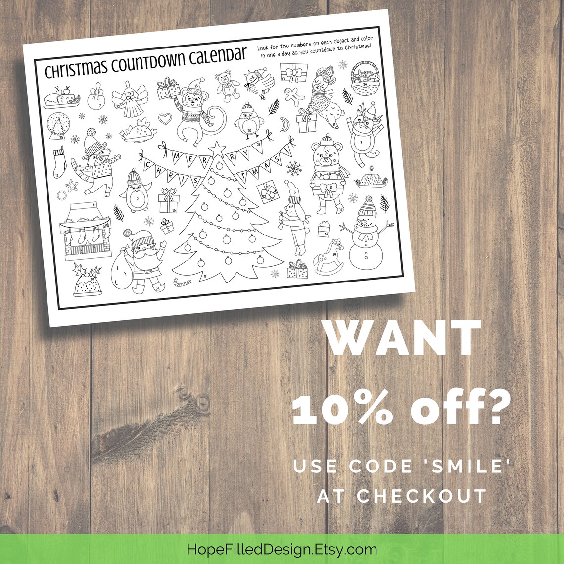 Advent Calendar for Kids Countdown to Christmas Advent - Etsy