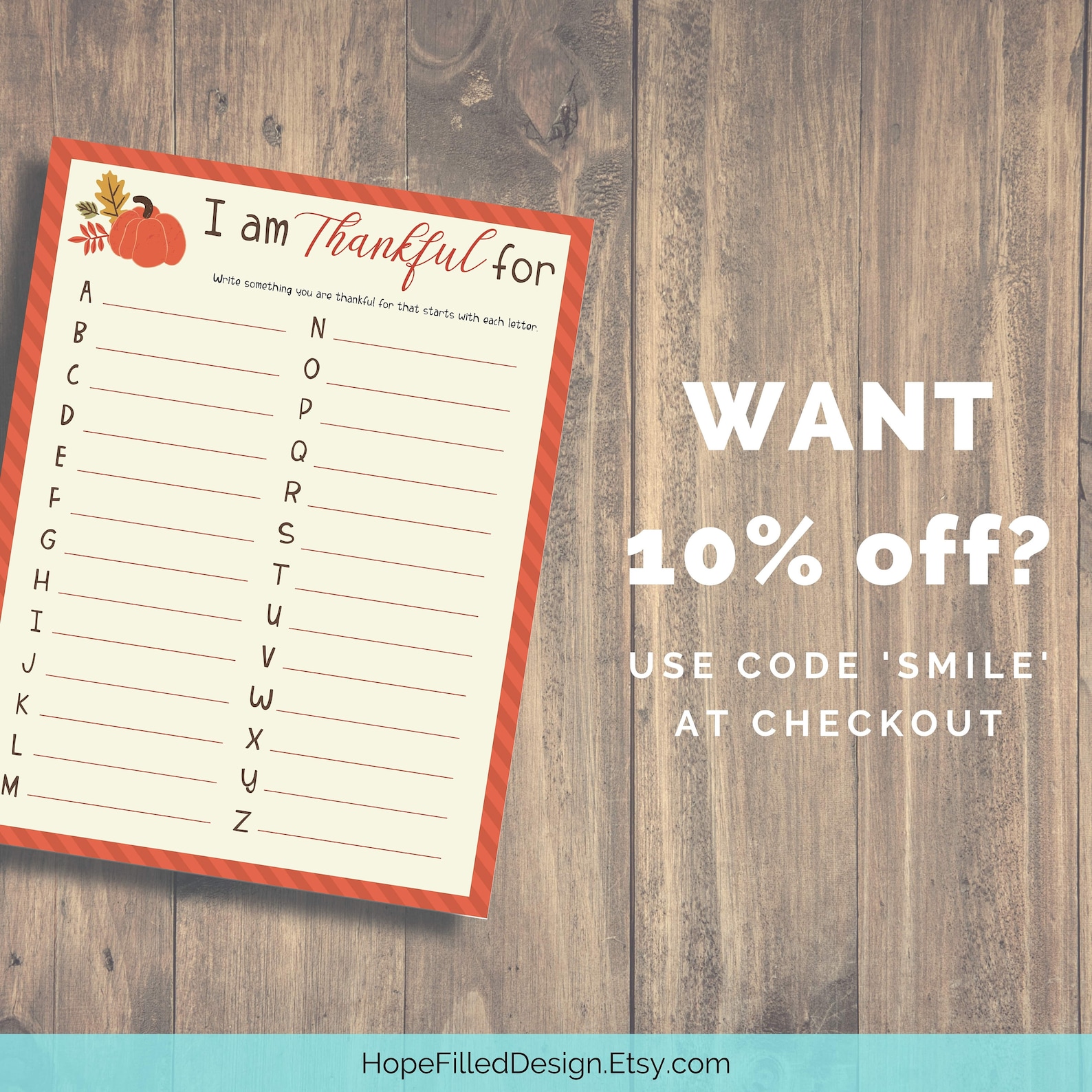 Thanksgiving Thankful Game Printable Thankful for ABC Game | Etsy