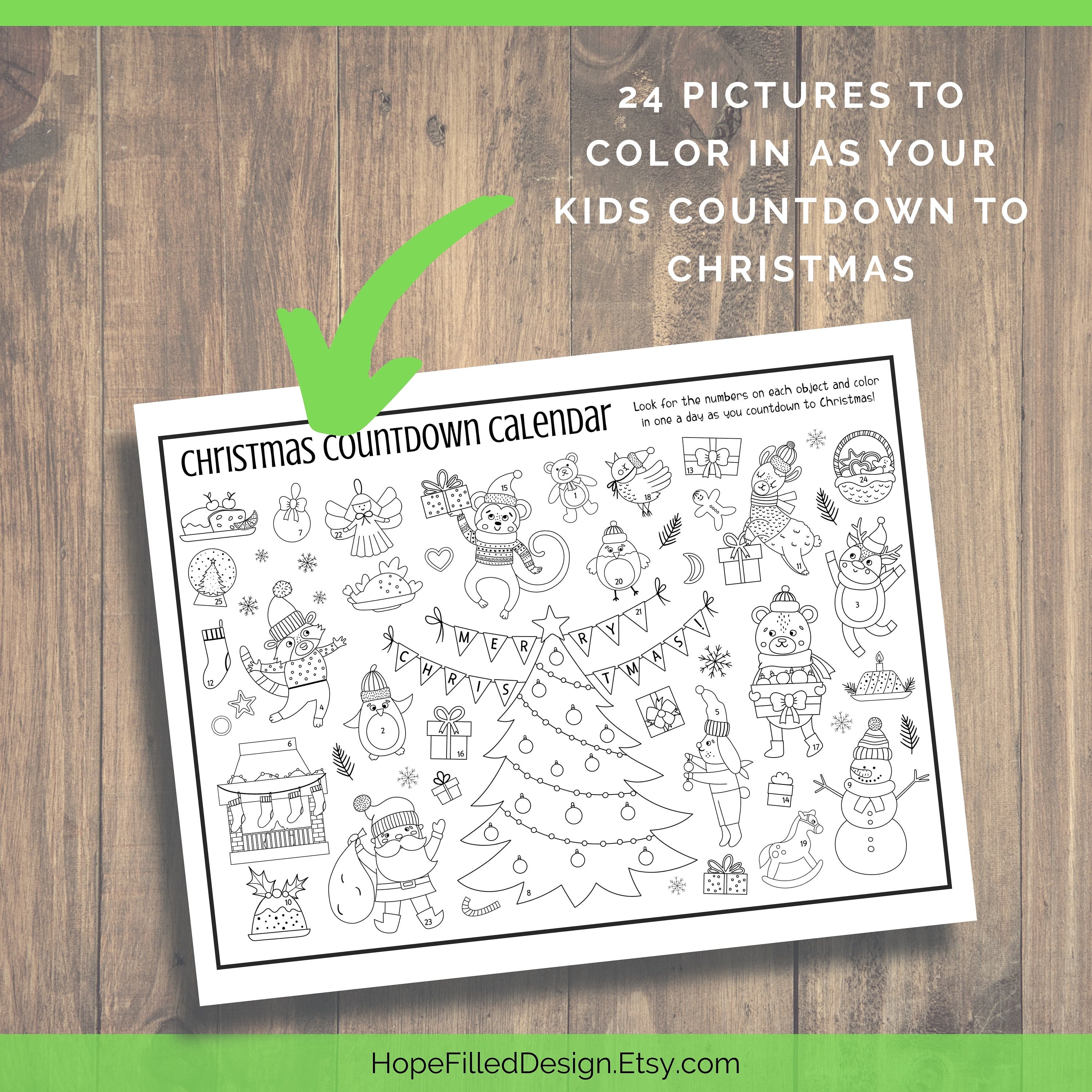 Advent Calendar for Kids, Countdown to Christmas, Advent Calendar ...