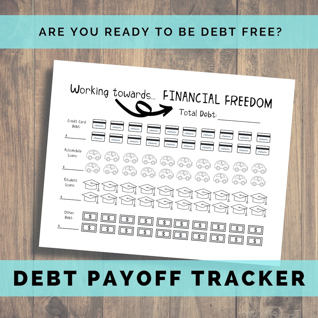 Debt Tracker Printable, Financial Freedom, Debt Free, Debt Snowball ...