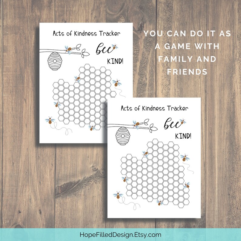 Acts of Kindness Tracker Be Kind World Kindness Day Random | Etsy Canada