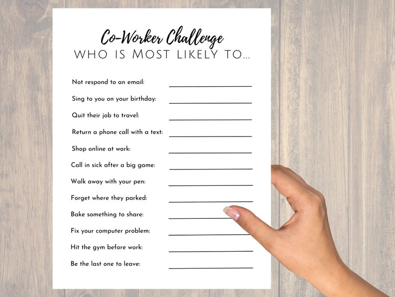 Office Party Games Team Building Games Icebreaker Game Etsy Office Party Games Team Building Games Icebreaker Game Etsy