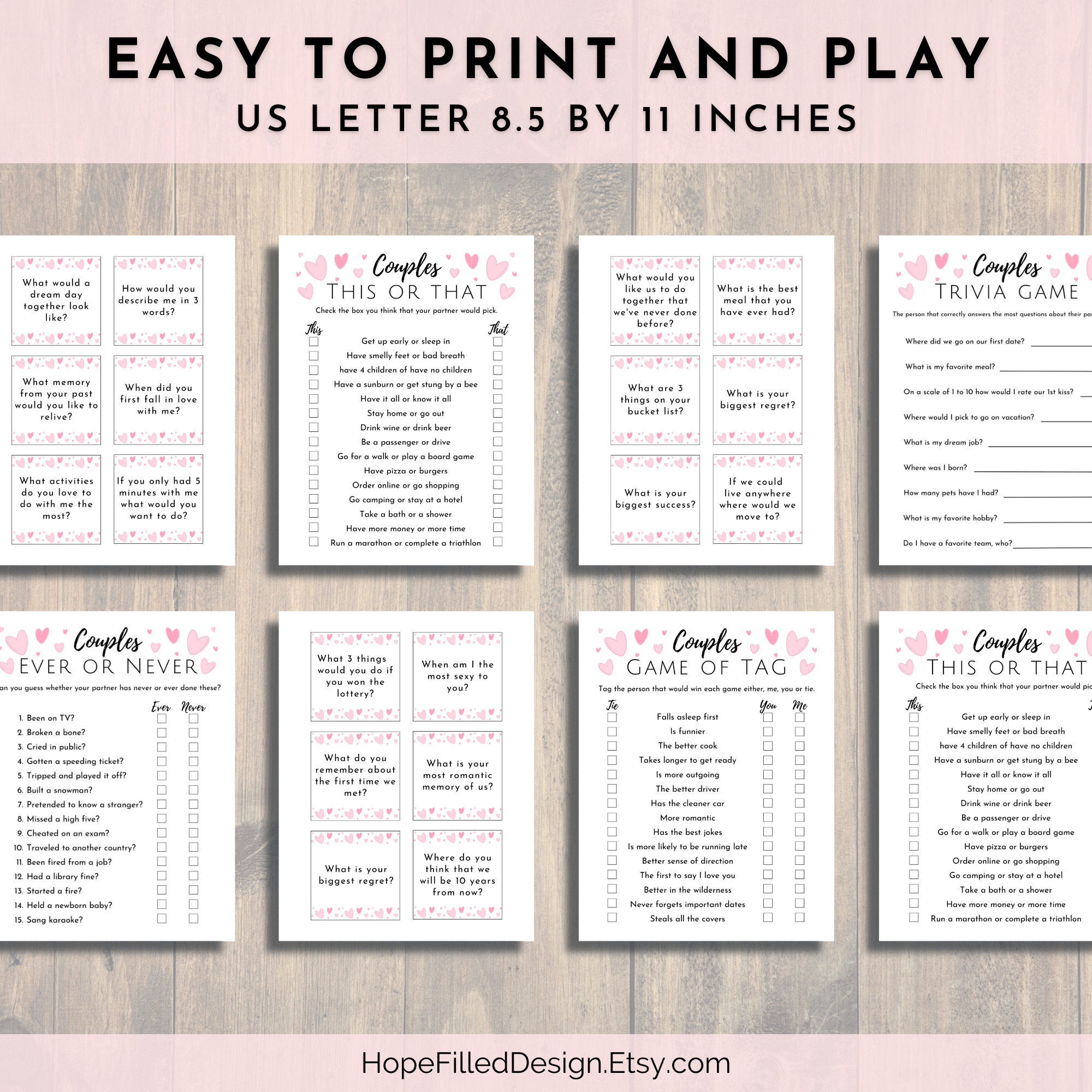 Printable Date Night Couples Games Adult Games Date Night - Etsy