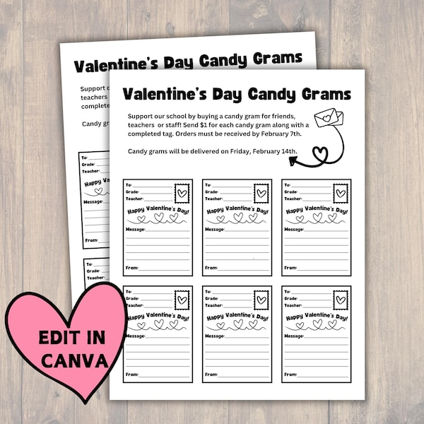 Valentine Grams Tags - Etsy