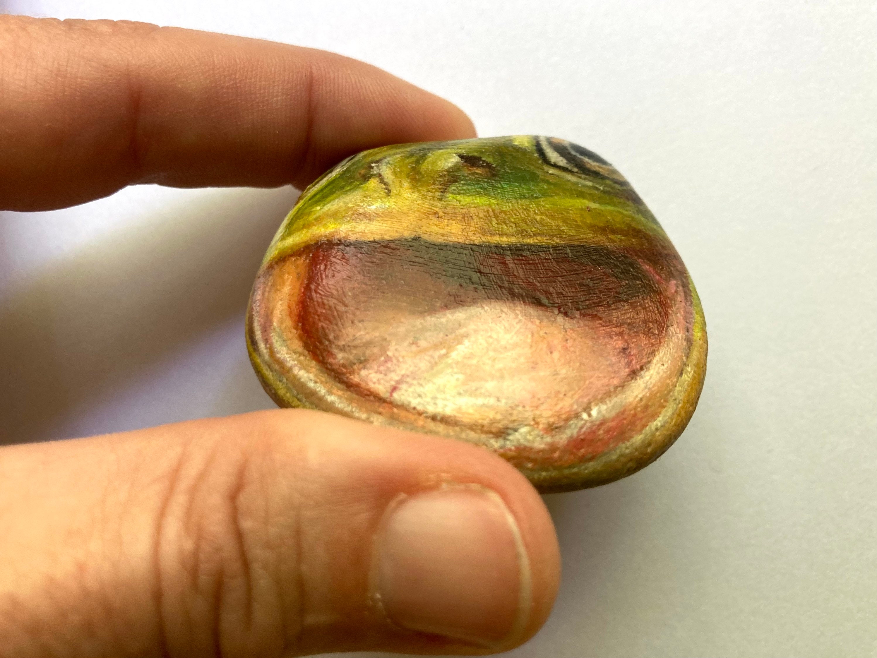 Frog Worry Stone Animal Rock Art - Etsy