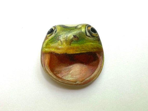 Frog Worry Stone Animal Rock Art - Etsy