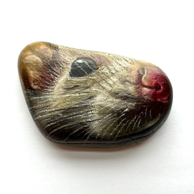 Mouse Rock Painted - Etsy