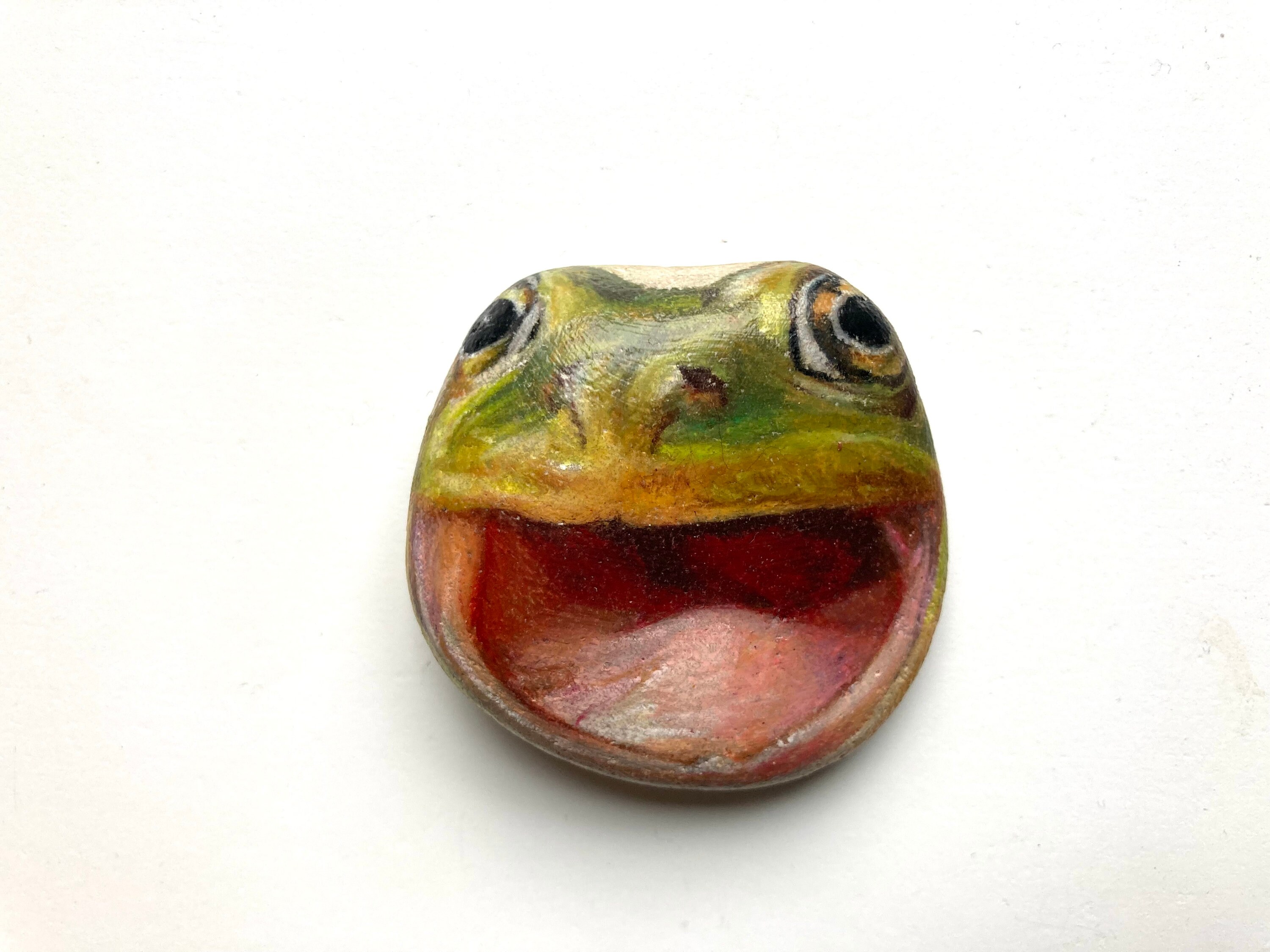 Frog Worry Stone Animal Rock Art - Etsy