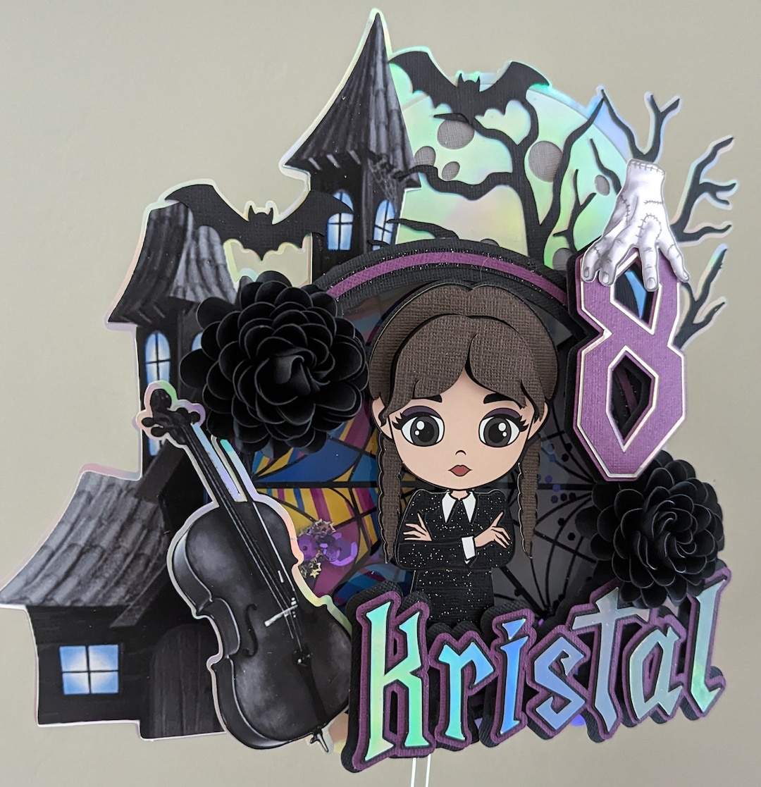 Wednesday Addams Cake Topper, Wednesday Birthday Party, Wednesday Cake ...