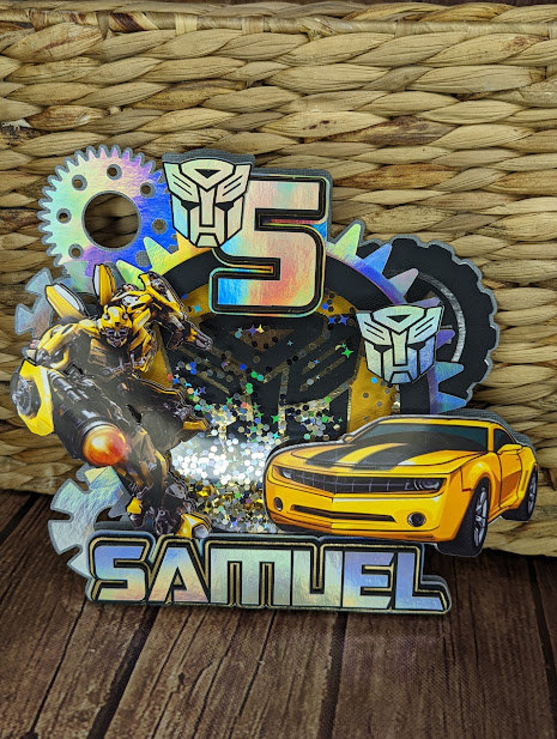 Transformers Cake Topper Bumblebee Cake Topper Shaker - Etsy