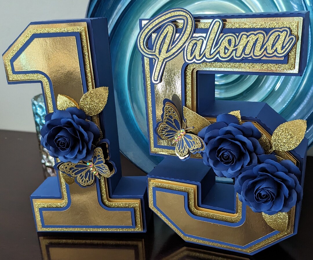 Quinceañera 3D Numbers, Free Standing Numbers, 3D Numbers, Custom Made ...
