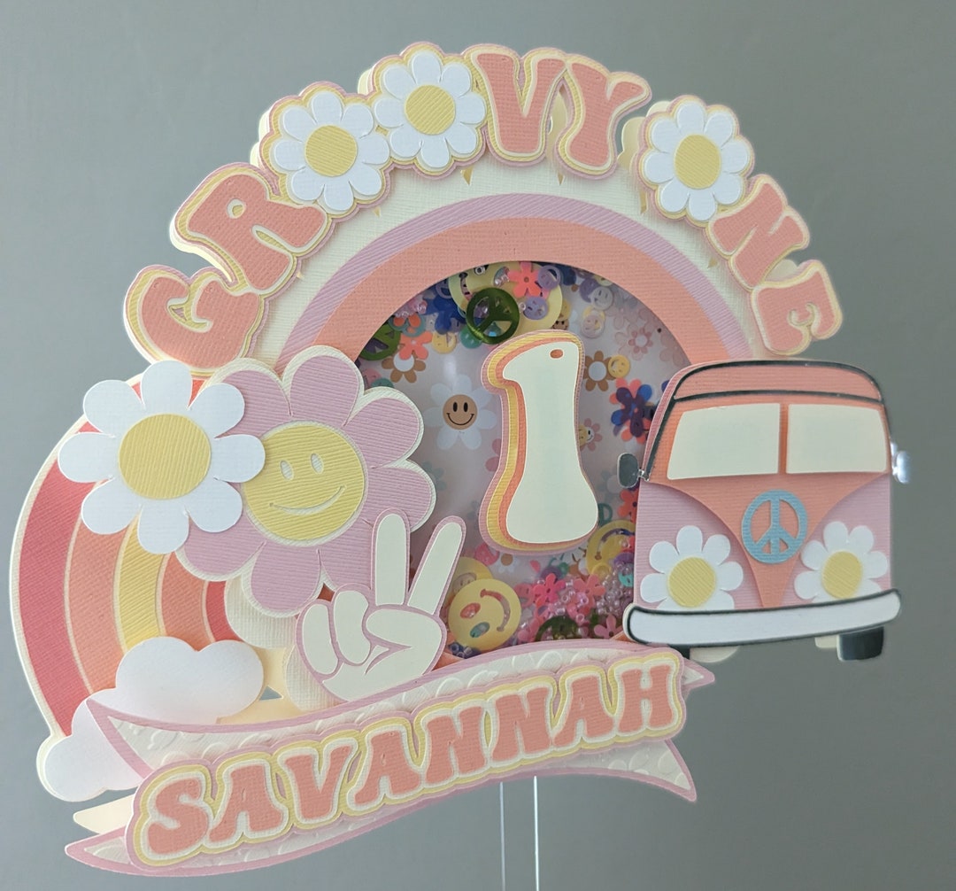 Groovy Cake Topper, Groovy One Cake Topper - Etsy UK