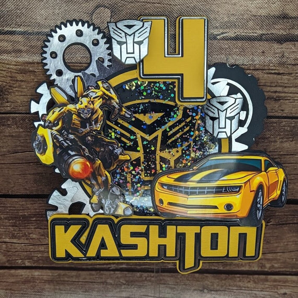 Transformers Cake Topper Bumblebee Cake Topper Shaker - Etsy