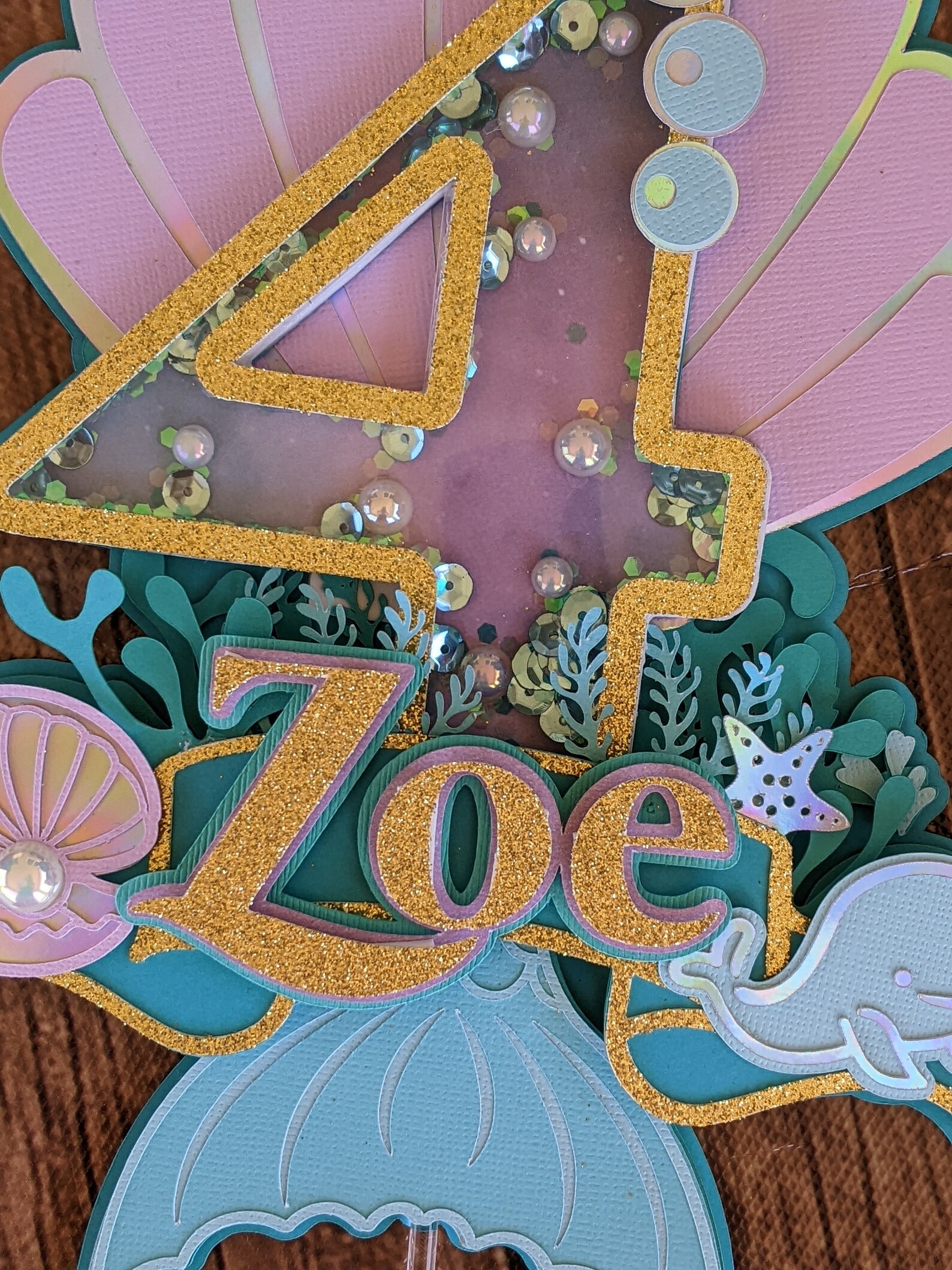 MERMAID CAKE TOPPER Shaker Mermaid Shaker Mermaid Party - Etsy