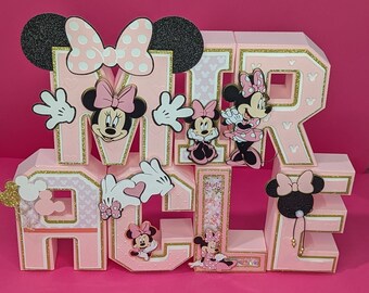 Personalize Minnie Mouse Name Cake Topper Minnie Mouse Club - Etsy