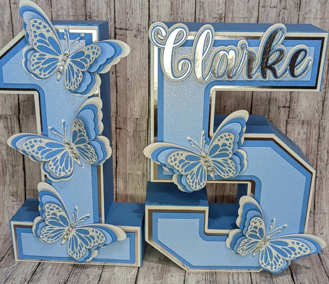 Quinceañera 3D Numbers Free Standing Numbers 3D Numbers - Etsy