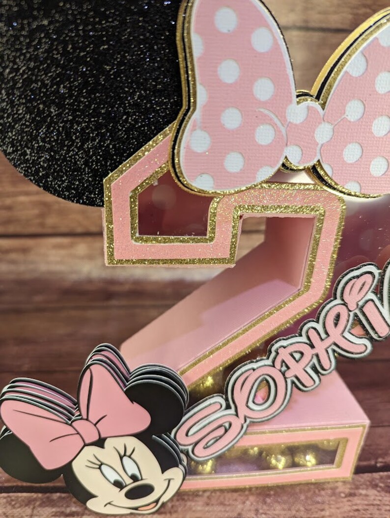 Minnie Mouse Party Decor Minnie Mouse Birthday3d Number - Etsy