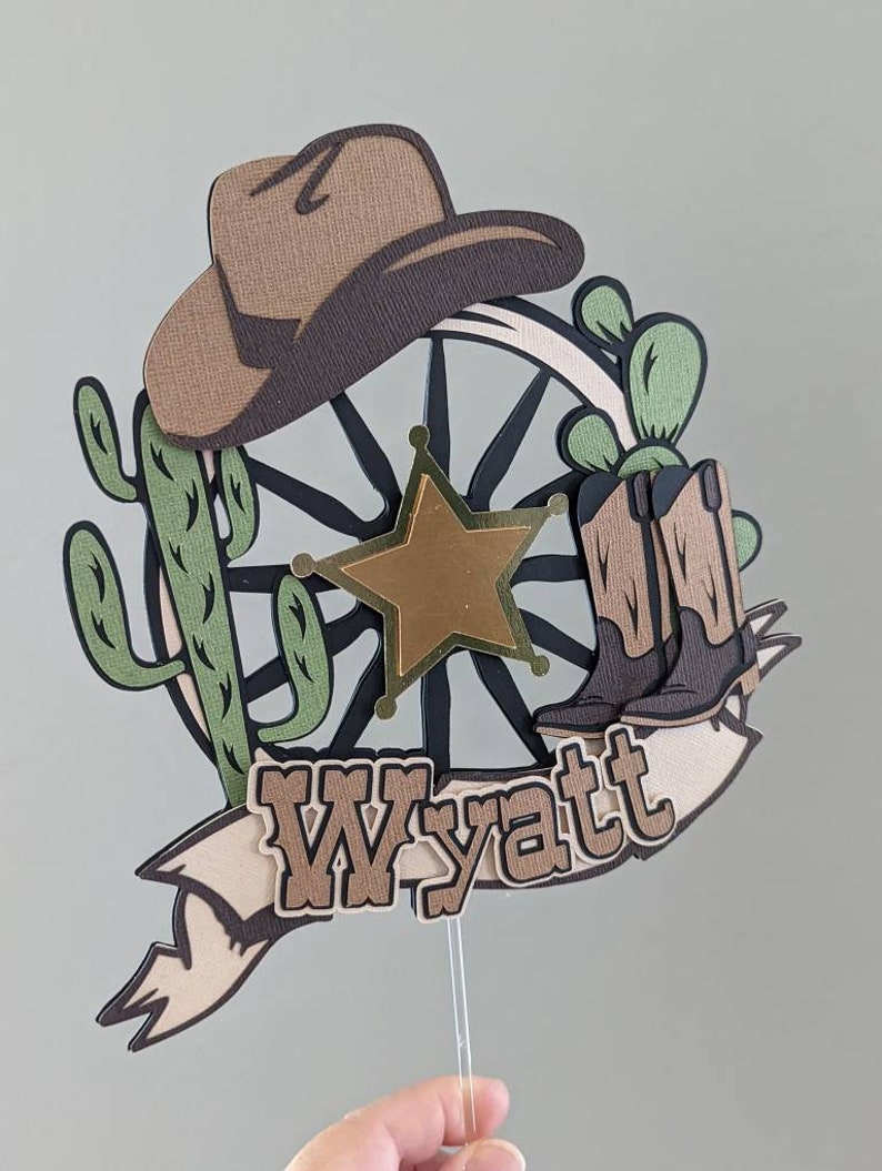 Western Cake Topper Western Party Cake Topper Western - Etsy