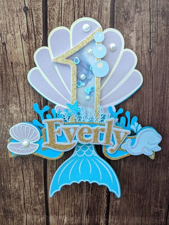 MERMAID CAKE TOPPER Shaker Mermaid Shaker Mermaid Party - Etsy