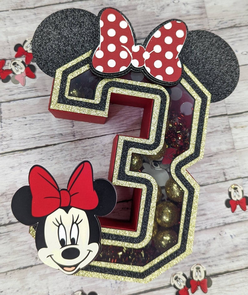 Minnie Mouse Party Decor Minnie Mouse Birthday3d Number - Etsy