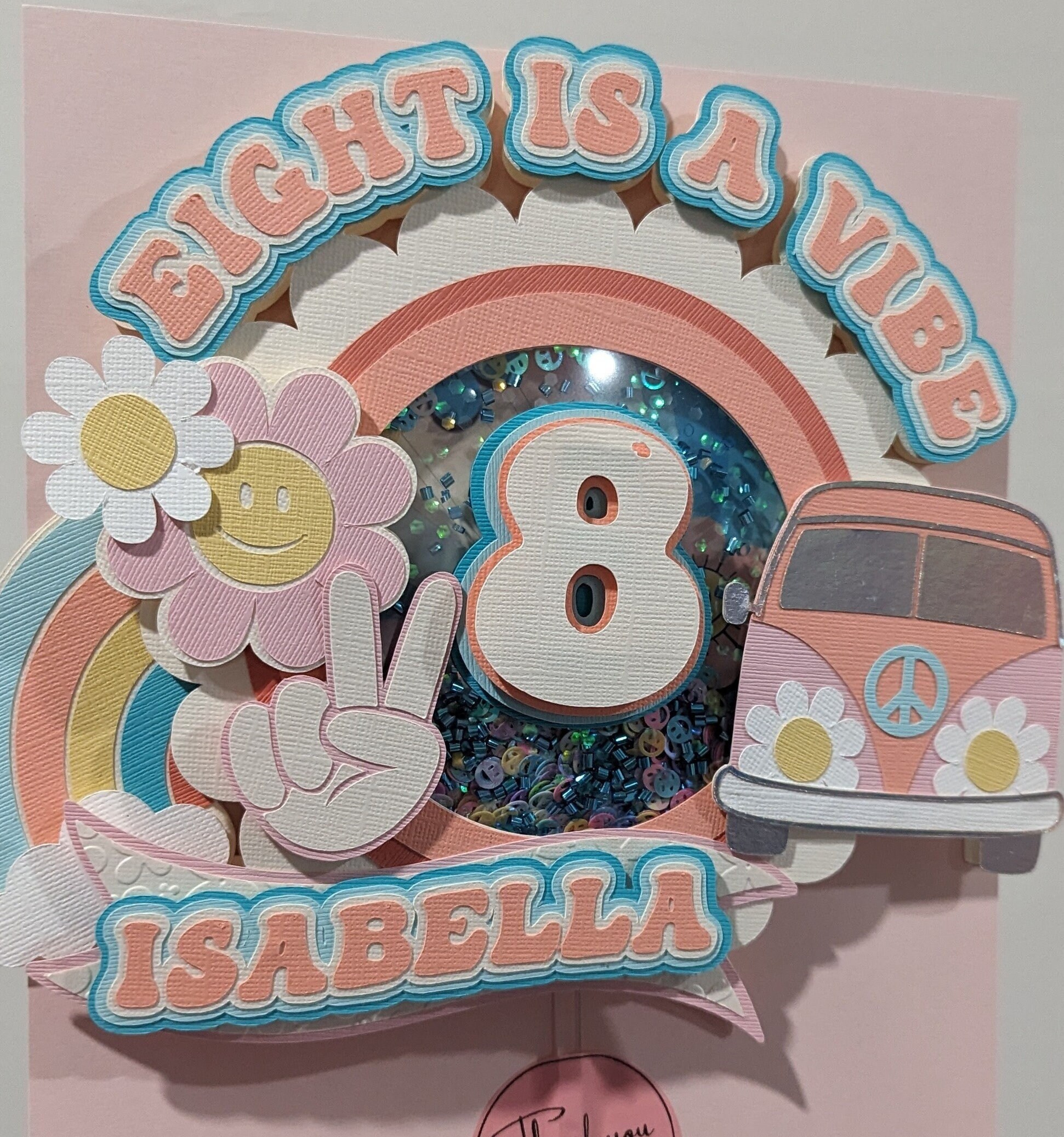 Groovy Cake Topper Eight is a Vibe Cake Topper Groovy Party - Etsy