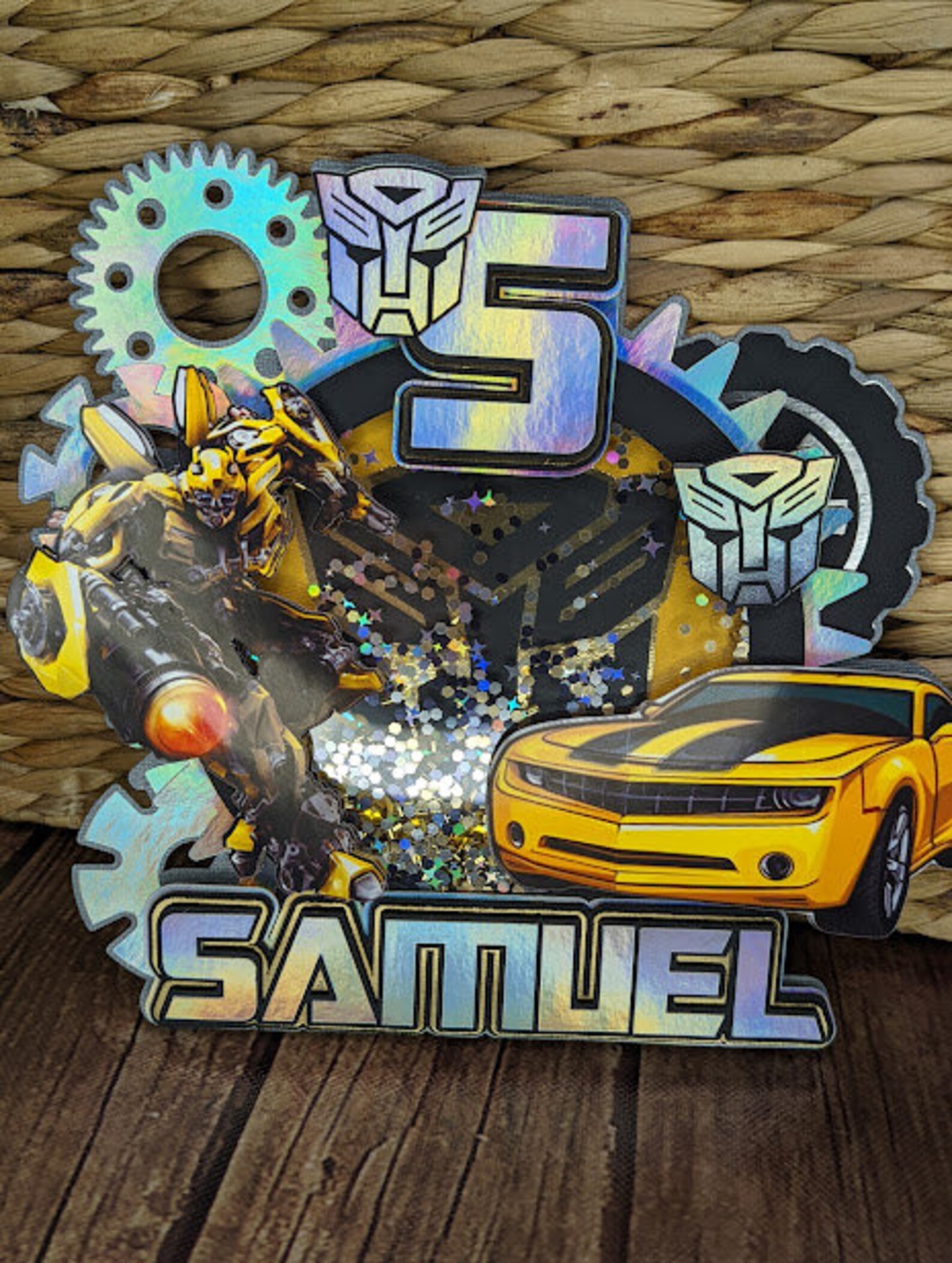 Transformers Cake Topper Bumblebee Cake Topper Shaker - Etsy